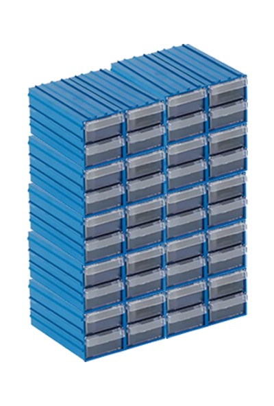 Sembol Plastik Çekmeceli Kutu (40 Adet Çekmece) 4.6X11.7X2.4 cm