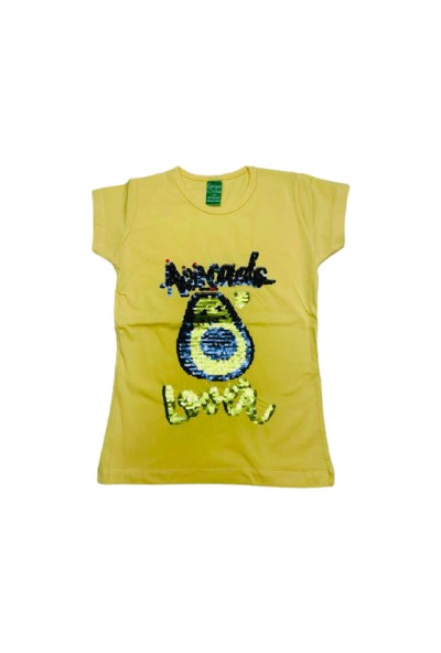 Dg Aura Kız Çocuk Baskılı Ananas Işlemeli T-Shirt
