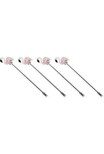 Porland Shiraz Flamingo 4'lü Kokteyl Çatalı 12 Cm.
