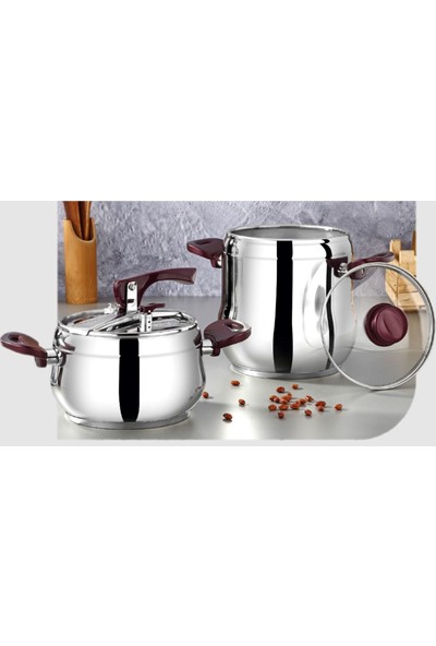 Berlin Ikili Düdüklü Tencere Seti 7 L + 3.5 L Tarçın