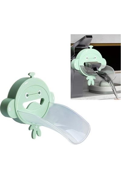 Orangemom Çocuklar Için Sevimli Eğitici Musluk Uzatma Başlığı Yeşil Robot Orangemom Çocuklar Için Sevimli Eğitici Musluk Uzatma Başlığı Yeşil Robot