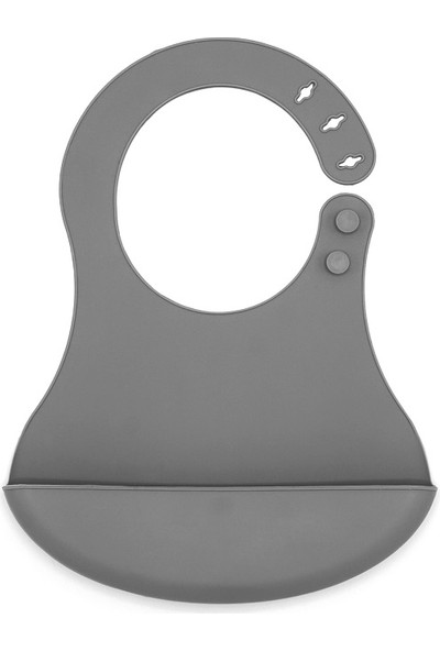 Babyjem Mini Silikon Önlük Gri Babyjem Mini Silikon Önlük Gri