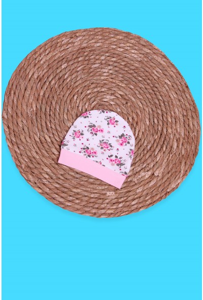Breeze Yeni Doğan Bebek Şapkası Çiçekli Ekru (Yenidoğan)