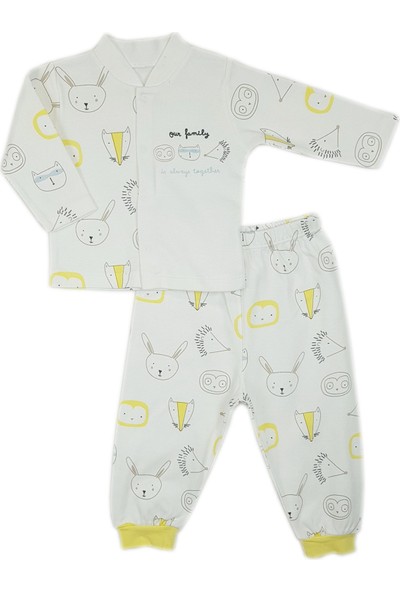 Luggi Baby Family Erkek Ekru Uzun Kollu Pijama Takımı 5405 Luggi Baby Family Erkek Ekru Uzun Kollu Pijama Takımı 5405