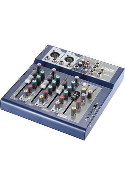 Anself Profesyonel Metal 4 Kanallı Canlı Mikser Karıştırma Konsolu 3 Bantlı (Yurt Dışından)