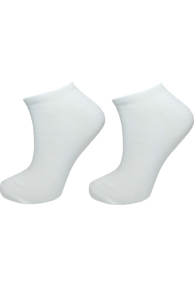 Lara Çorap 48'li Düz Beyaz Kadın Patik Çorap (36-40)