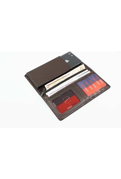 Paul Brand Cüzdan Kahverengi Erkek Telefon Kılıflı Cüzdan HS2741