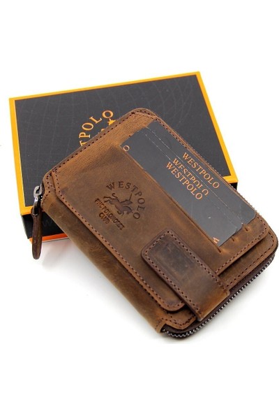 Paul Brand Kahverengi Crazy Deri Kağıt Para Bölmeli Cüzdan Kartlık HS1795 Paul Brand Kahverengi Crazy Deri Kağıt Para Bölmeli Cüzdan Kartlık HS1795