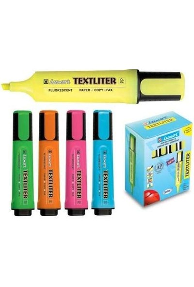 Luxor Kalın Uçlu Fosforlu Kalem 5'li