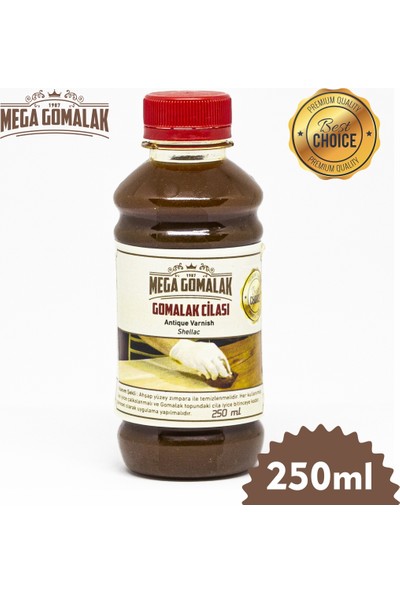 Mega Gomalak Doğal Ceviz Ahşap Cilası Gomalak 250 ml Mega Gomalak Doğal Ceviz Ahşap Cilası Gomalak 250 ml