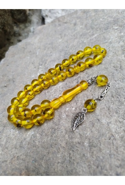 Sultan Telkari Karınca Fosilli Küre Kesim Toz Kehribar Tesbih