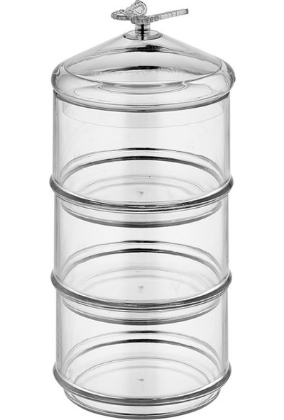 EW's Kitchenware Akrilik Şeffaf Renk 3'Lü Şekerlik EW's Kitchenware Akrilik Şeffaf Renk 3'Lü Şekerlik