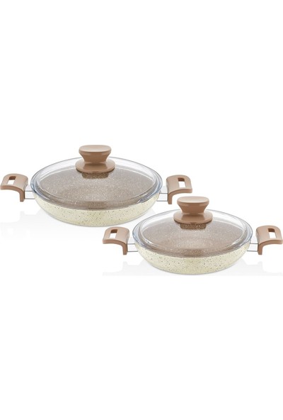 EW's Kitchenware 20-22 CM Krem Renk Granit 2 Parça Sahan Seti EW's Kitchenware 20-22 CM Krem Renk Granit 2 Parça Sahan Seti