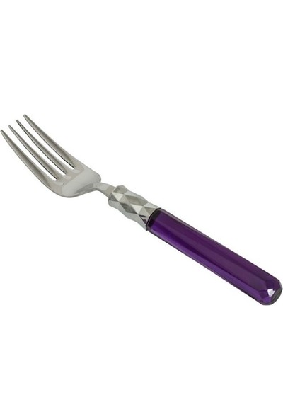 EW's Kitchenware Akrilik Mor Renk Platin 6'Lı Tatlı Çatalı Seti EW's Kitchenware Akrilik Mor Renk Platin 6'Lı Tatlı Çatalı Seti