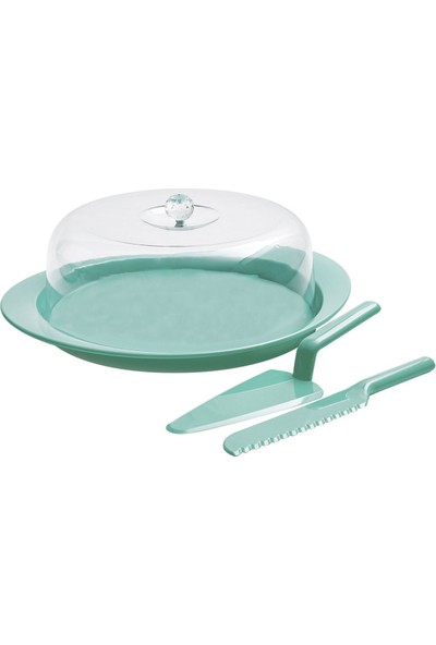 Ew's Kitchenware Akrilik Turkuaz Renk Kek Servis Tabağı Seti Ew's Kitchenware Akrilik Turkuaz Renk Kek Servis Tabağı Seti