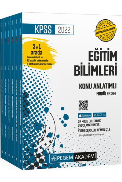 Pegem Akademi Yayıncılık 2022 KPSS Eğitim Bilimleri Konu Anlatımlı Modüler Set - 6 Kitap + En Güncel Video Dersler + 5 Adet Online Deneme Sınavı Pegem Akademi Yayıncılık 2022 KPSS Eğitim Bilimleri Konu Anlatımlı Modüler Set - 6 Kitap + En Güncel Video Dersler + 5 Adet Online Deneme Sınavı