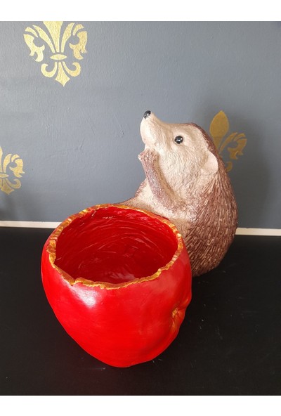 Susu Tasarım Dekoratif Kirpi Saksı