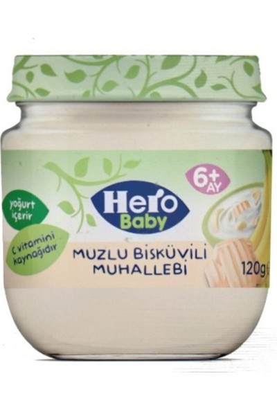 Hero Baby Cam Muzlu Bisküvili Muhallebi 120 gr x 6 Adet