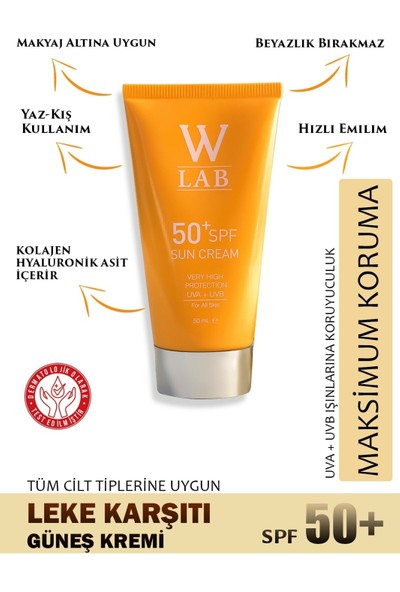 W-Lab Güneş Kremi 50+Spf