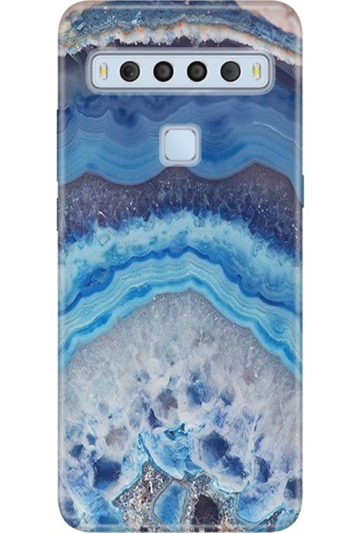 Cupcase Tcl 10L Kılıf Desenli Silikon Esnek Arka Kapak - Ametist Taşı