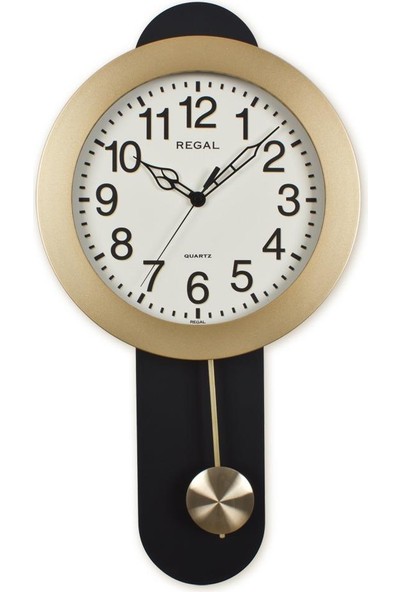 Ultima Regal Sarkaçlı Duvar Saati 60CM Siyah Altın