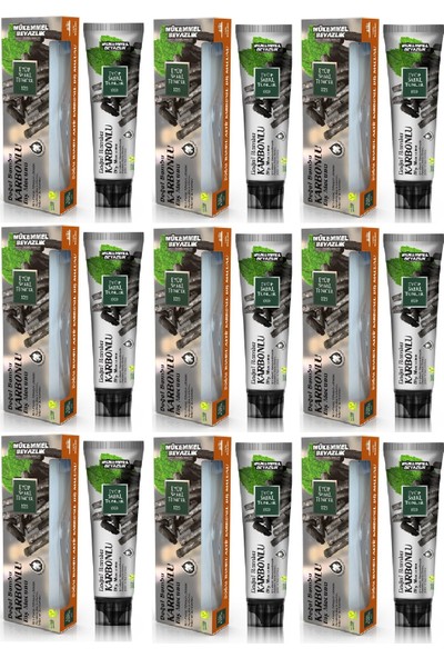 Eyüp Sabri Tuncer Doğal Aktif Bambu Karbonlu Diş Macunu 75 ml + Diş Fırçası Hediyeli x 9 Adet Eyüp Sabri Tuncer Doğal Aktif Bambu Karbonlu Diş Macunu 75 ml + Diş Fırçası Hediyeli x 9 Adet