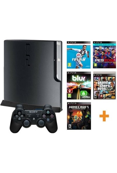 Sony Playstation 3 Slim 500 GB + 1 Orijinal Kol + 40 Oyun
