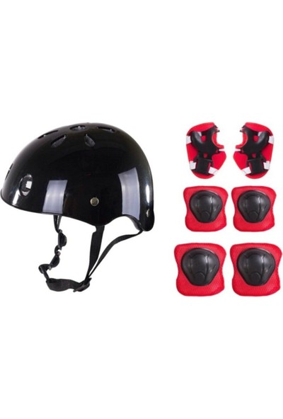 Yk Store Çocuk Scooter Bisiklet Kaykay Paten Kaskı Siyah ve 7 Parça Dizlik Dirseklik Set Yk Store Çocuk Scooter Bisiklet Kaykay Paten Kaskı Siyah ve 7 Parça Dizlik Dirseklik Set
