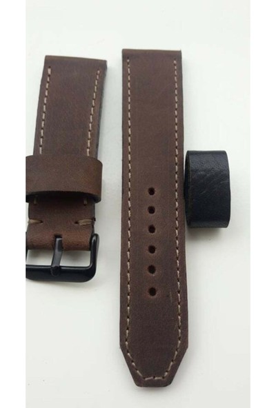 Prizma Fossil Saat Uyumlu Kahve Cryz El Yapımı Saat Kordonu