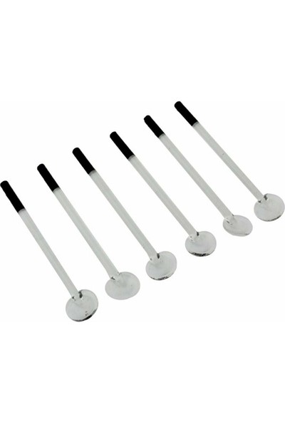 Fusha Siyah Detaylı Lüx Cam Çay Kaşığı 6'lı