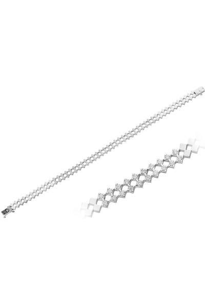 Sirius F Renk 0,95 Karat Pırlanta Çift Sıra Su Yolu Bileklik 0441B0003