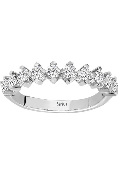 Sirius F Renk 0,60 Karat Pırlanta Yarım Tur Yüzük 0441R0024