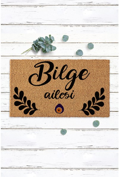 Paspas Yap Başaklı ve Nazar Boncuklu Tasarım Kişiye Özel Paspas