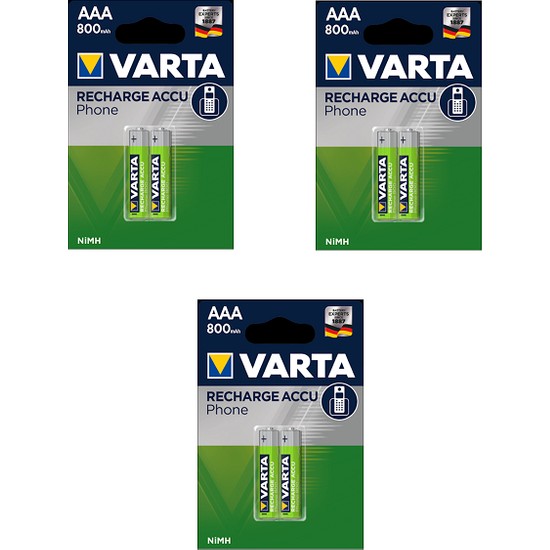 Varta Aaa 800 Mah Recharge Accu Phone Şarjlı Ince Kalem Fiyatı