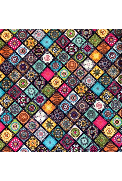 Bakırcı Kumaş Rustik Desen Dijital Baskı Döşemelik Kumaş