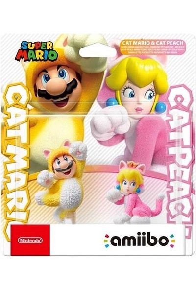 Nintendo Amiibo Super Mario Cat Mario & Cat Peach Figür Seti