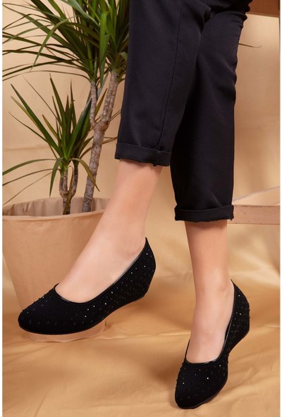 Gondol Ev Ayakkabısı Siyah Nubuk 36 DMR.155