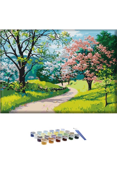 Doruk Baskı Saklı Bahçe Sayılarla Boyama Seti 40 x 50 cm