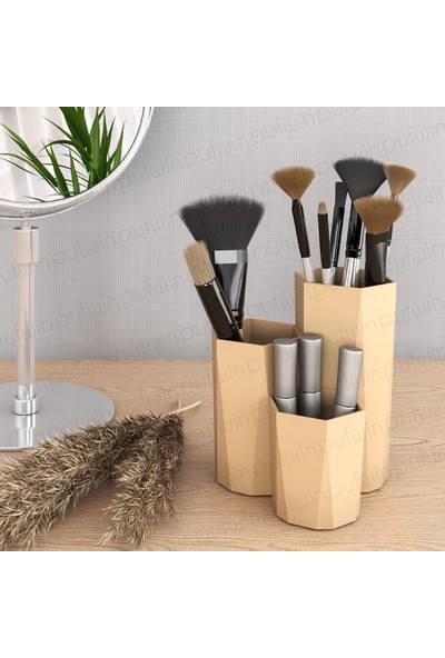 Pufwin Makyaj ve Fırçalık Çok Amaçlı Organizer Kalemlik