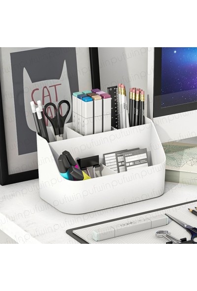 Pufwin Ev ve Ofis Masa Düzenleyici Organizer Beyaz