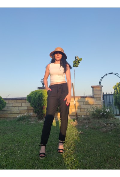 Artı Tekstil Kadın Keten Duble Paça Pantolon