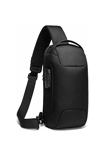 Bange Hırsızlığa Karşı Sling Çanta, Su Geçirmez Erkek Göğüs Çantası Omuz USB Şarj Portlu Rahat Crossbody Sırt Çantası Bange Hırsızlığa Karşı Sling Çanta, Su Geçirmez Erkek Göğüs Çantası Omuz USB Şarj Portlu Rahat Crossbody Sırt Çantası