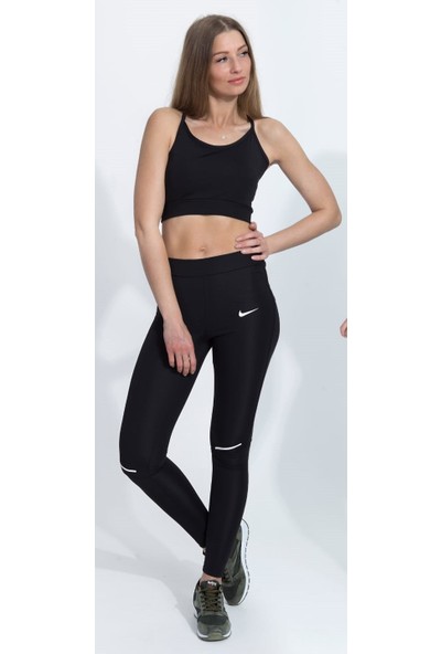 Nike Just Do It Model Siyah Renk Dalgıç Kumaş Kadın Tayt Nike Just Do It Model Siyah Renk Dalgıç Kumaş Kadın Tayt