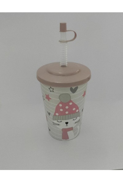 Arrita Home Çocuk Pipetli Plastik Bardak