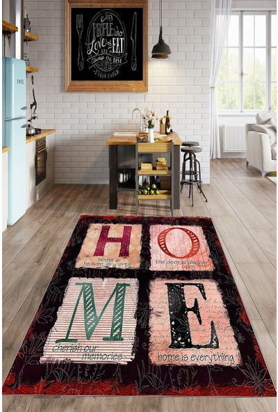 Showy Baby Home Desenli Yıkanabilir Mutfak Halısı