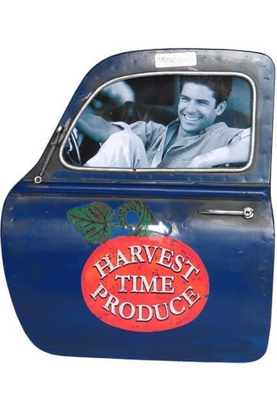 Aydınlı Dekoratif Metal Çerçeve Araba Kapısı Temalı Dekoratif lik