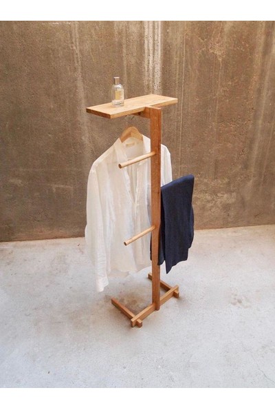 Pamuk Ahşap Ahsap Ayaklı Askılık Montessori 100/25CM