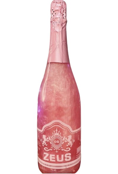 Zeus Çilek Aromalı Alkolsüz Şampanya 750 ml Cam Şişe