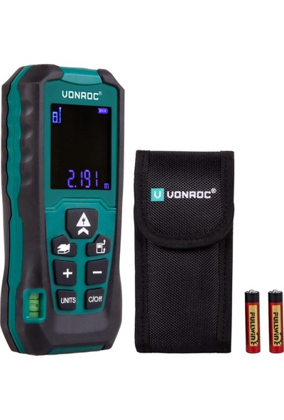 Vonroc Lazer Mesafe Ölçer – 60 Metre Mesafe – Özelleştirilebilir Ölçüm Referansı Vonroc Lazer Mesafe Ölçer – 60 Metre Mesafe – Özelleştirilebilir Ölçüm Referansı