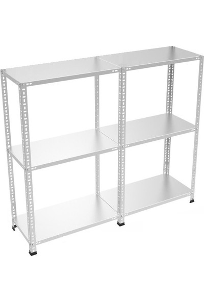 Rafburada 3 Katlı Duble Çelik Raf